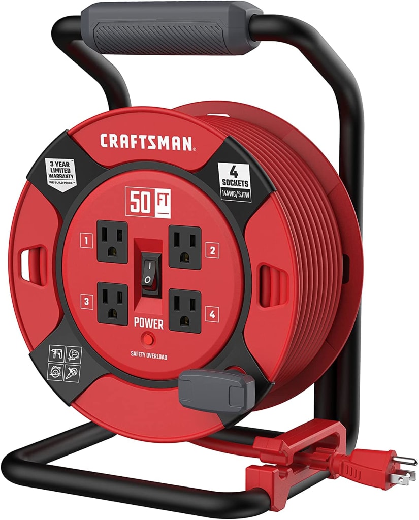 Craftsman 50-Foot Heavy Duty Retractable Extension Cord for $49 ...