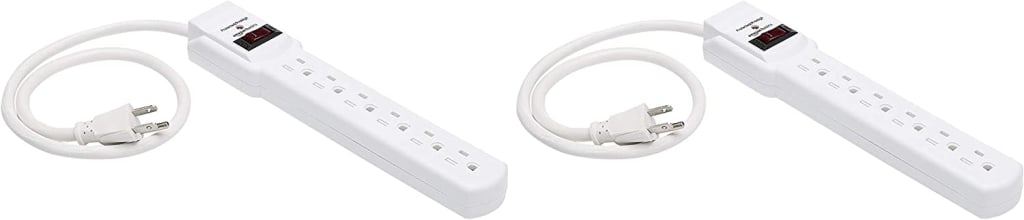 AmazonBasics 6-Outlet Surge Protector Power Strip 2-Pack for $9 - 1601