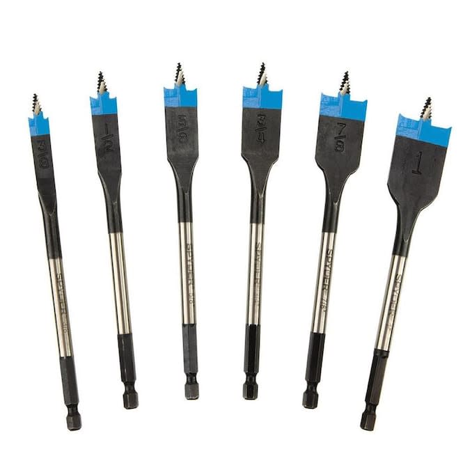 Spyder 6-Piece Assorted Woodboring Spade Drill Bit Set for $10 - 11002