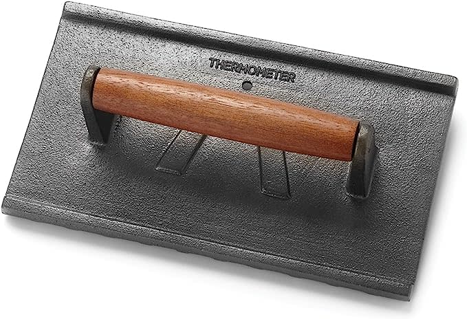 Outset Cast Iron Rectangular Grill Press for $15 - Q111