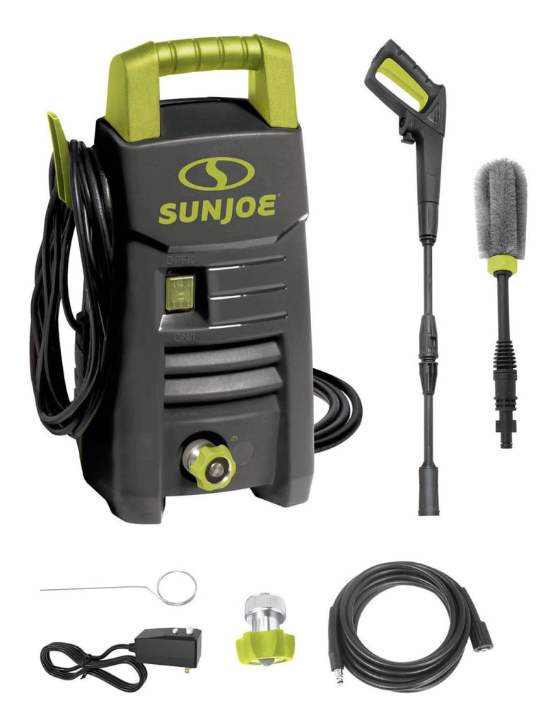 Sun Joe 11A 1,550PSI Max Electric Pressure Washer w/ Rim Brush for $58 ...