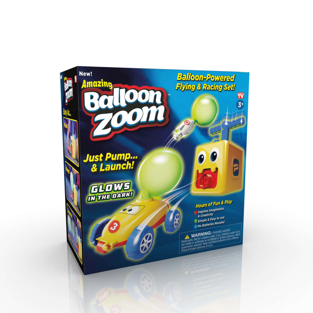 Balloon Zoom Balloon-Powered Flying and Racing Set for $10 - BZOOM-MC4