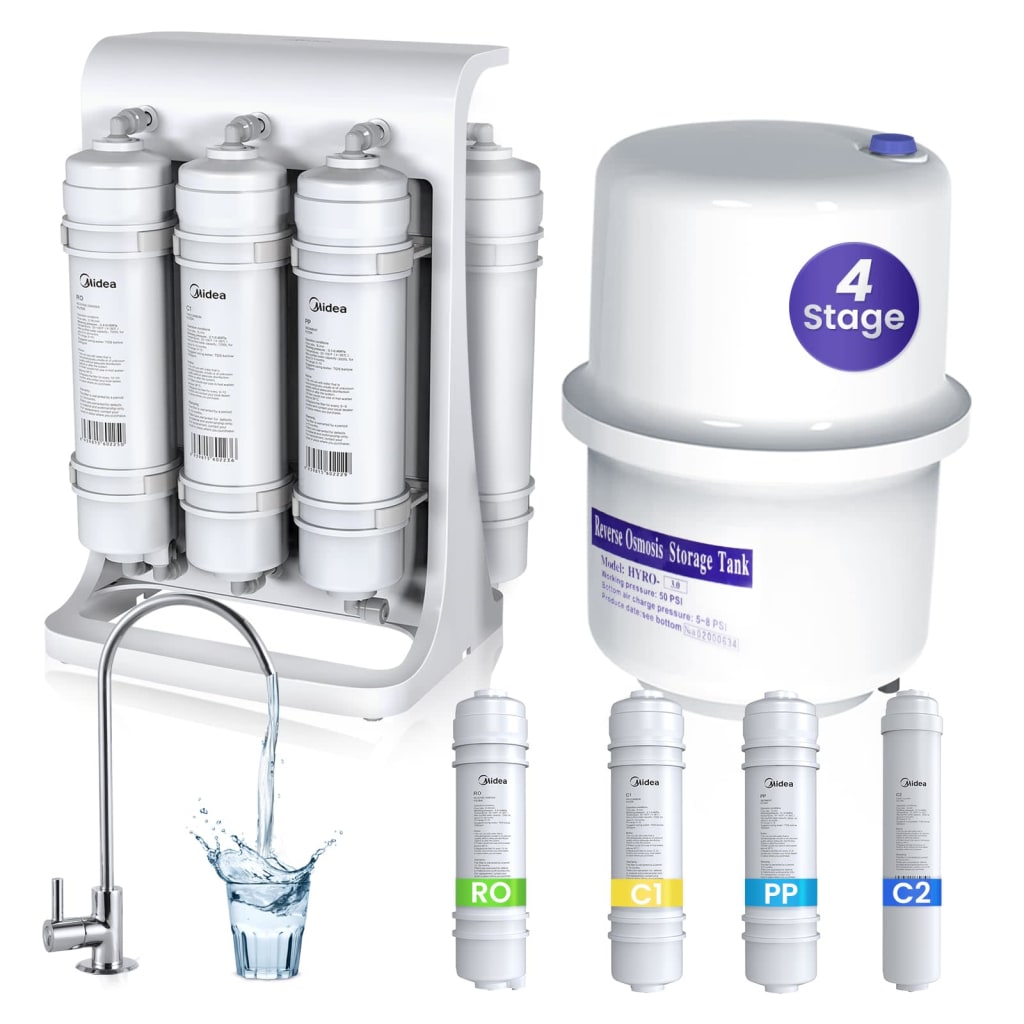 Midea 4-Stage Reverse Osmosis Water Filtration System for $60 w/ Prime ...