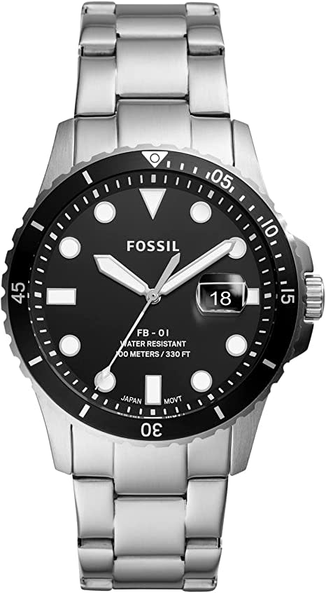 Fossil Men's FB-01 Quartz Stainless Steel Three-Hand Watch for $36 - FS5652