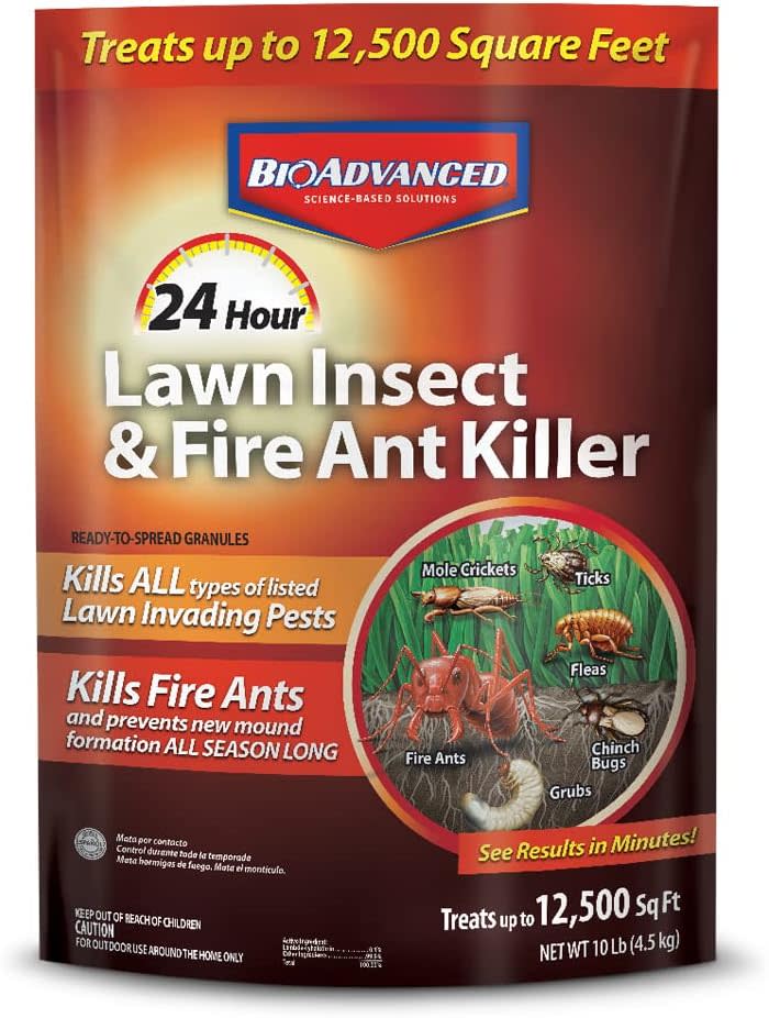 BioAdvanced 24-Hour Lawn Insect & Fire Ant Killer 10-lb. Bag for $17 ...