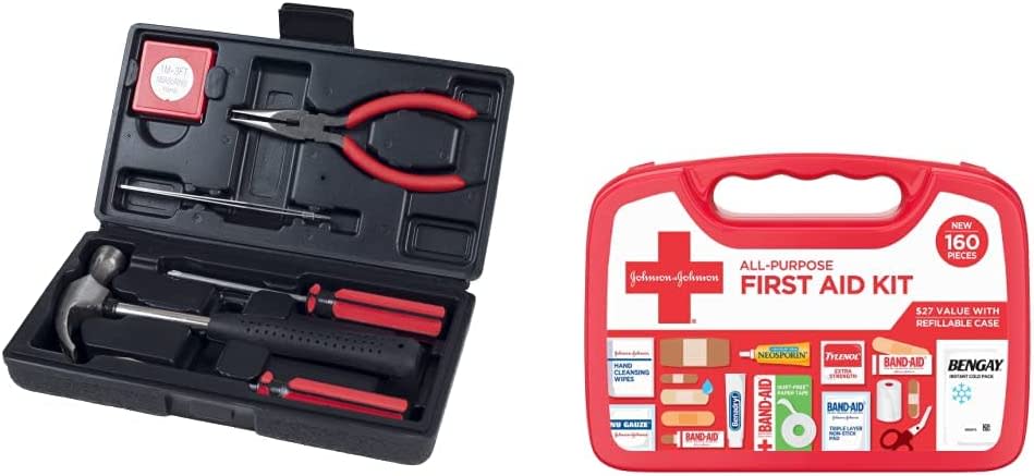 Stalwart 6-Piece Tool Set w/ Johnson & Johnson All-Purpose 160-Piece ...