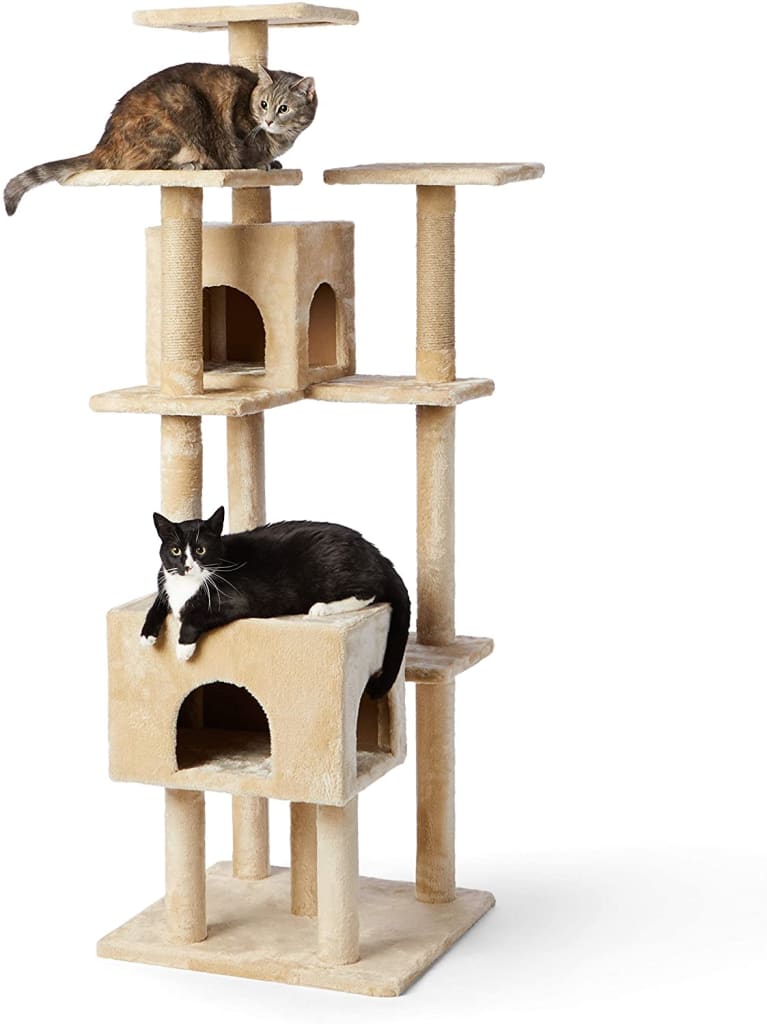 Amazon Basics Large Cat Tree with Cave for $75 - YS-93193-7