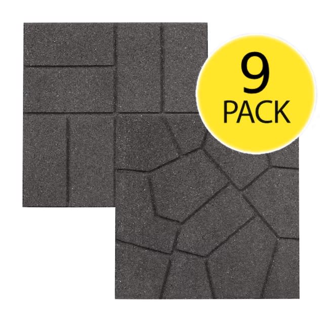 Rubberific 16" x 16" Rubber Paver 9-Pack for $50 - DCPVGY9