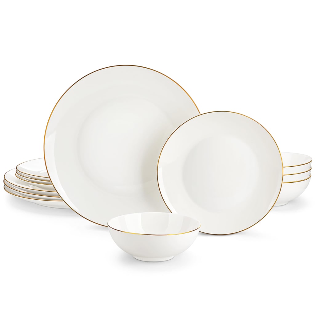 Malacasa Jera 12-Piece Dinnerware Set for $63 - JERA-GT-ST12
