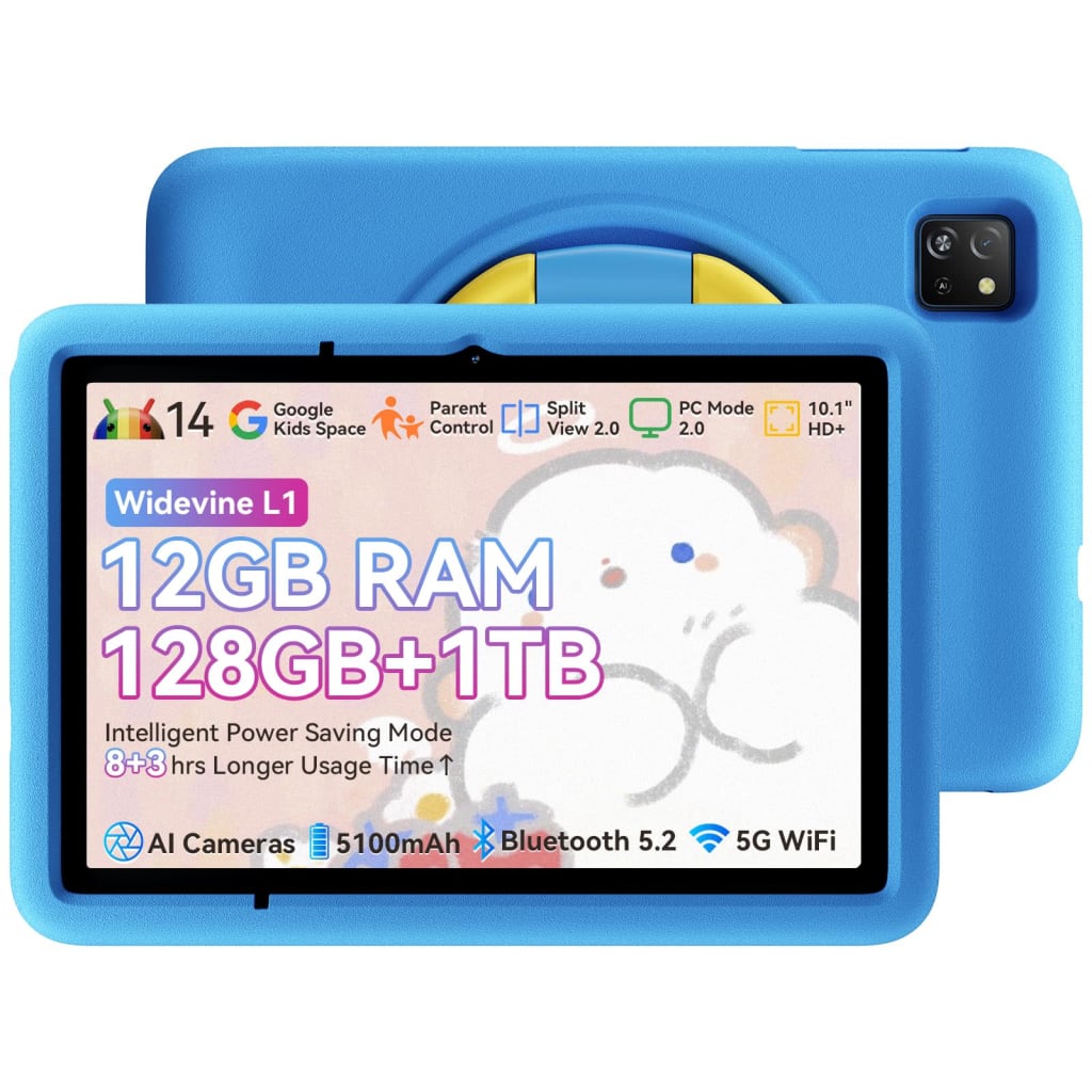 Blackview Tab A6 Kids' 128GB 10.1" Android Tablet for $48 - TabA6Kids