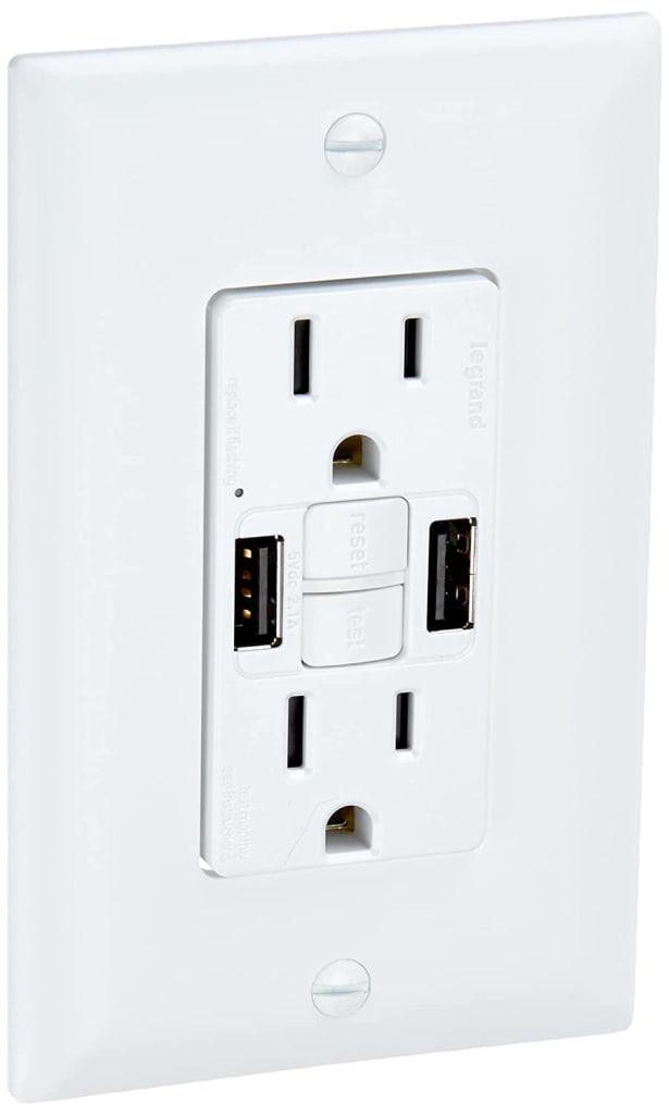 Pass & Seymour Legrand Radiant 15A USB GFCI Outlet w/ 2 USB Ports for ...