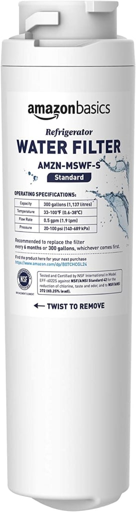 Amazon Basics Replacement GE MSWF Refrigerator Water Filter Cartridge ...