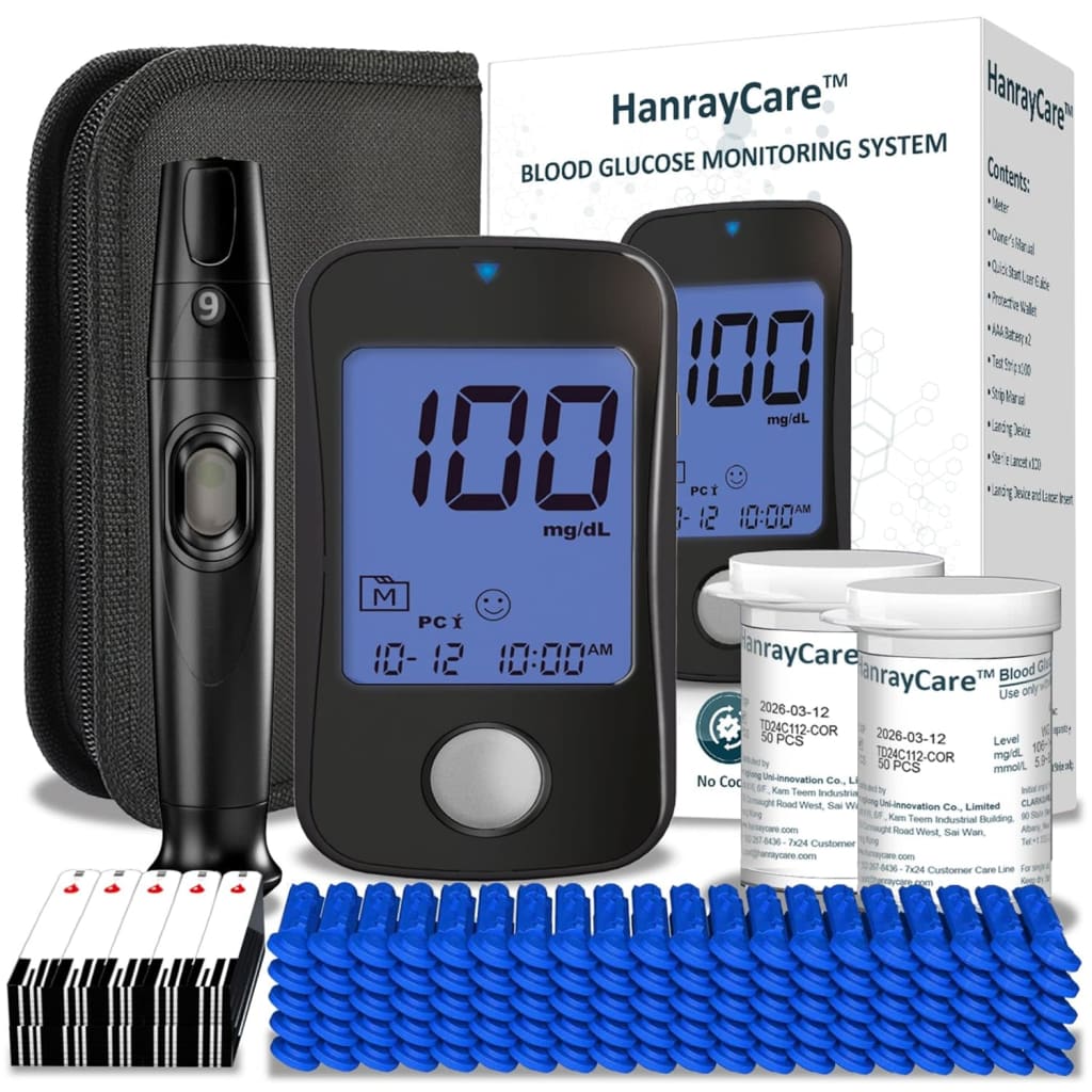 HanrayCare Blood Glucose Monitor Kit for $16 - TD-4125