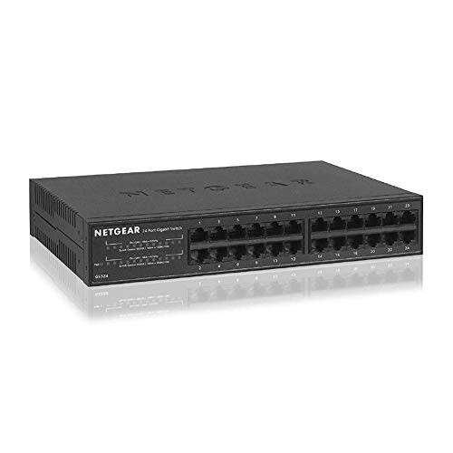 Netgear 300 Series GS324-100NAS 24-port gigabit ethernet desktop ...