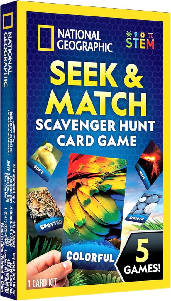 National Geographic Seek & Match Scavenger Hunt Card Game for $5 ...
