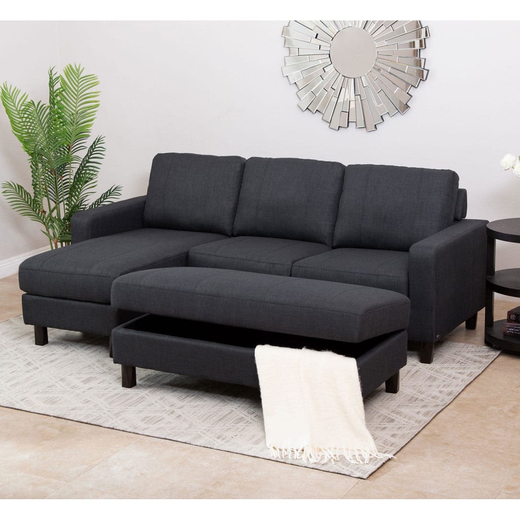 Abbyson Living Kristen Fabric Reversible Sectional and Ottoman for 599 for members KY 298 CH SEC