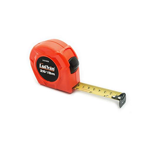 Crescent Lufkin 1" x 8m/26' Hi-Viz Orange SAE/Metric Yellow Clad Power ...