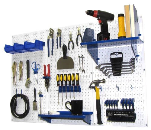 Pegboard Organizer Wall Control 4 ft. Metal Pegboard Standard Tool ...