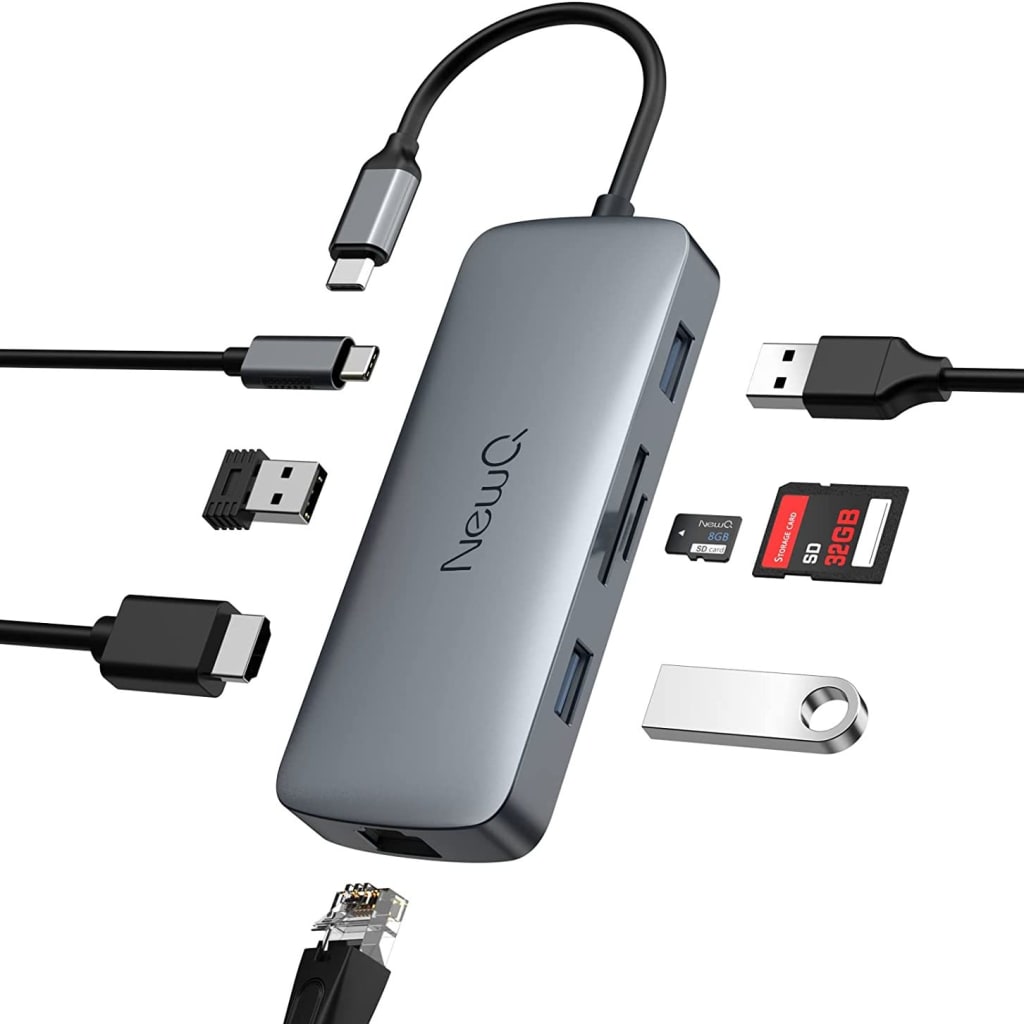 NewQ 8-in-1 USB-C Hub for $20 - NQ-HB-06