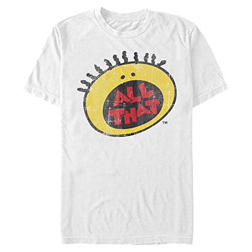 Nickelodeon Men's Big & Tall All That Logo T-Shirt, White, Large Tall ...