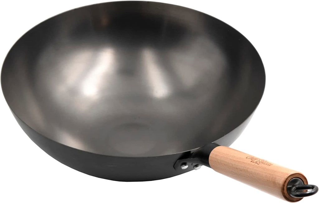 ChefSeason 12.6" Professional Carbon Steel Wok Pan for $48 w/ Prime ...