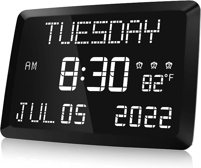 Raynic 11.5" Digital Calendar Clock with Temperature for $29 - CR1005-US