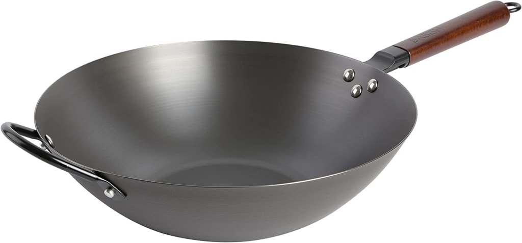 Babish 14" Carbon Steel Flat Bottom Wok for $42 w/ Prime - 131286.01R