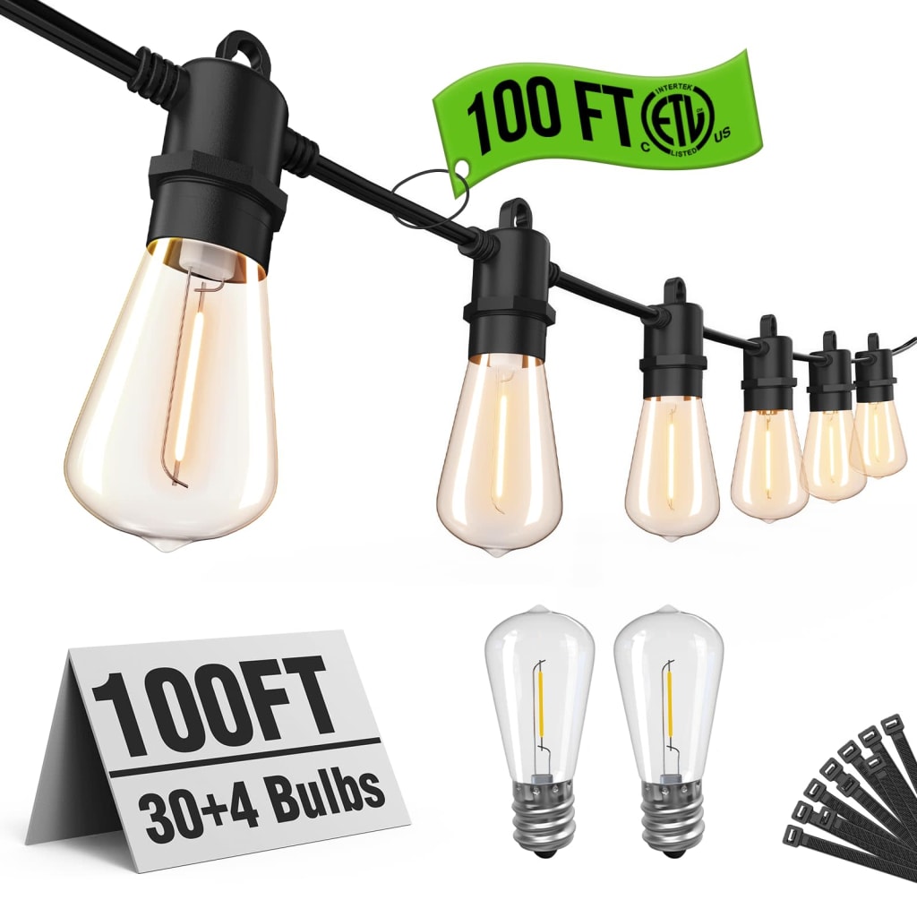100-Foot Outdoor String Lights for $22