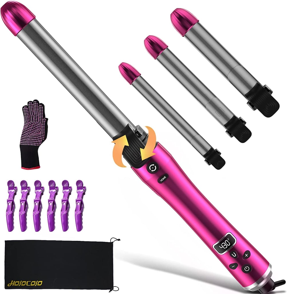 Hojocojo 3-in-1 Auto-Rotating Curling Iron for $45 - SW01-NEW
