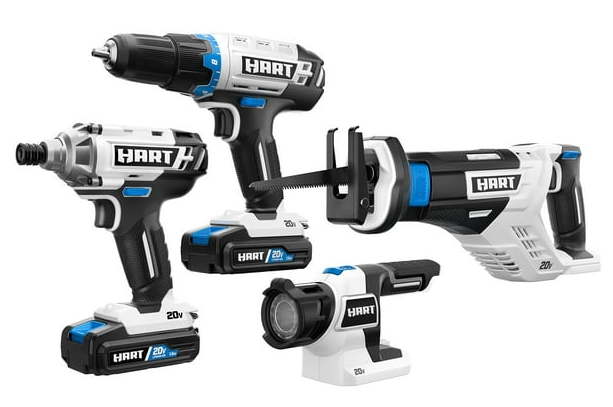 Hart 20V 4-Tool Battery-Powered Combo Kit for $149 - HPCK402B