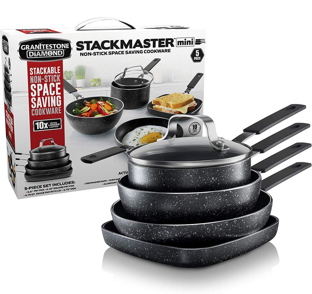 Granite Stone Stackmaster Diamond-Infused Mini Single-Serve 5-Piece ...