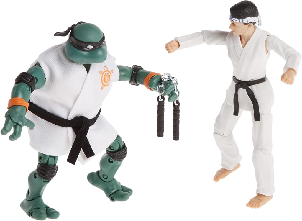 Teenage Mutant Ninja Turtle Mikey vs. Karate Kid Action Figures for $20 ...