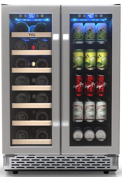TCL 23.4" Dual Zone Cooling Built-In Freestanding Wine Cooler for $599 ...