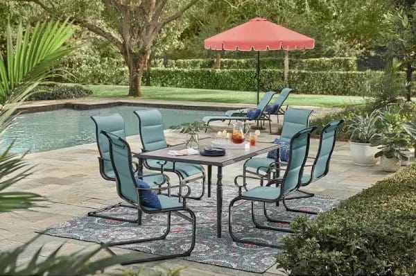 Hampton Bay Glenridge Falls 7-Piece Metal Outdoor Dining Set for $699 ...