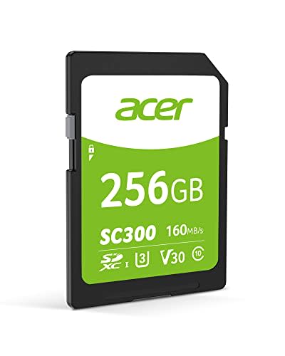 Acer SC300 256GB SDXC UHS-I SD Memory Cards - C10, U3, V30, 4K UHD, Up ...