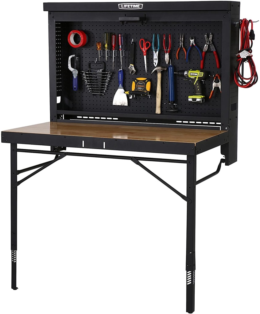 Lifetime 4-Foot Wall-Mounted Folding Work Table for $269 - 80421