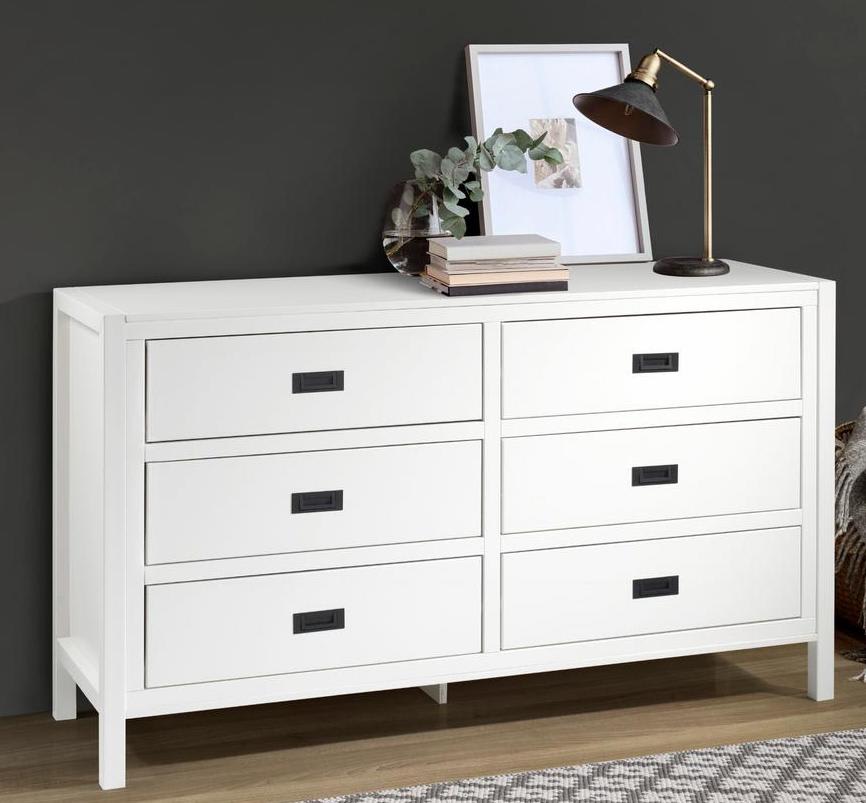 Welwick Designs 57" Classic Solid Wood 6-Drawer Dresser for $304 - HD8419