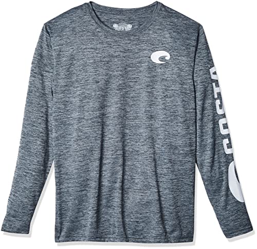 Costa Del Mar Men's Technical Crew Catonic Long Sleeve Shirt, Gray ...