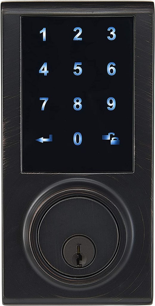 Amazon Basics Grade 3 Electronic Touchscreen Deadbolt Door Lock for $69 ...