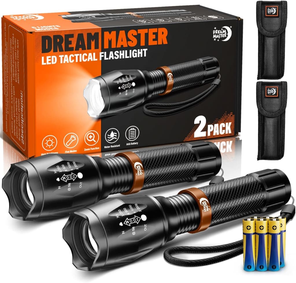 Mini Waterproof Tactical Flashlight 2-Pack for $13 - DM-FL-BLACK-COPPERY