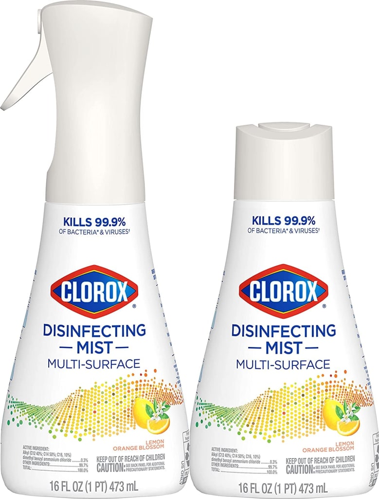 Clorox Disinfecting 16-oz. Mist Spray Bottle w/ 1 Refill for $8.43 via ...