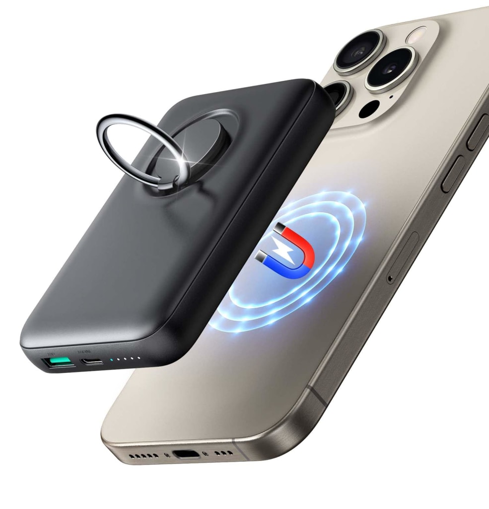 JoyRoom 10,000mAh Magnetic Portable Power Bank for $9 - JR-W050