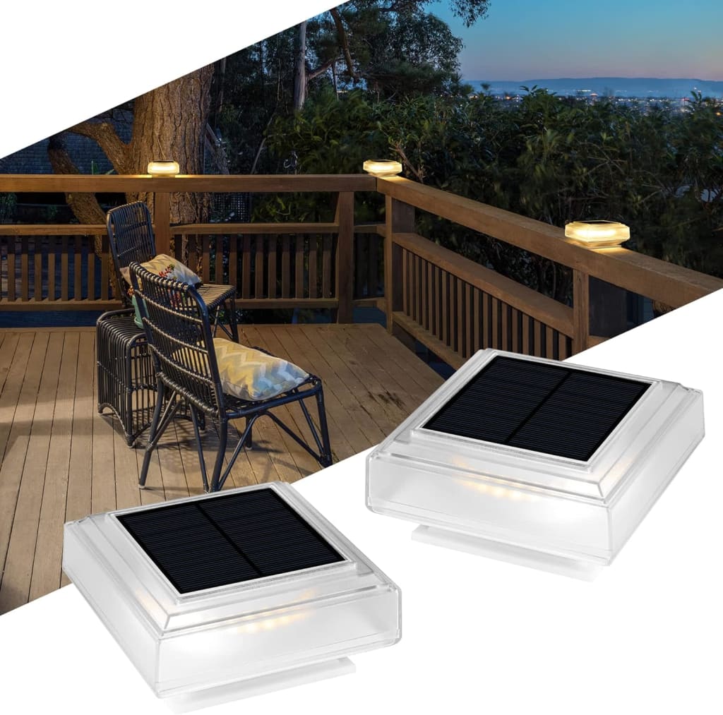 LED Solar Post Light 2-Pack for $13 - ZT-XIN2-NB-CO