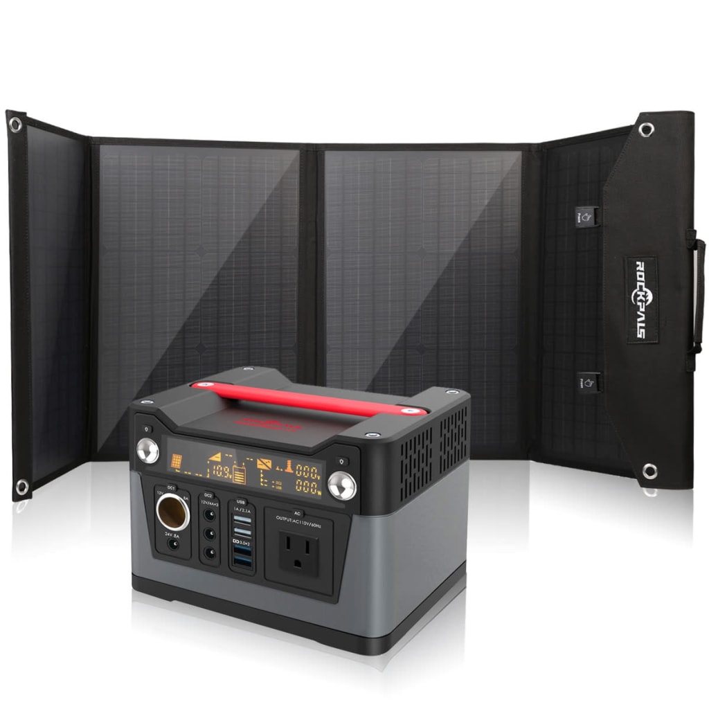 Rockpals 300W Portable Generator and 100W Foldable Solar Panel for $420 ...