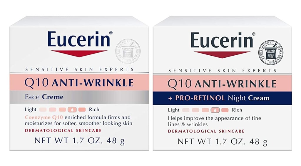 Eucerin Q10 Anti Wrinkle Day & Night Face Cream Bundle for $24 - 877CZZYB