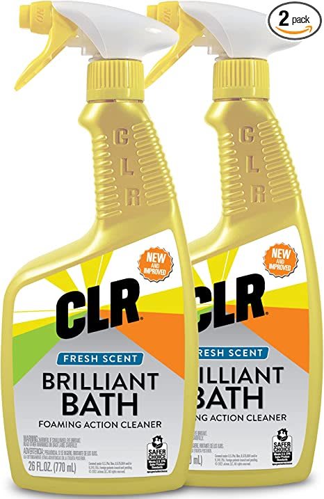 CLR Brilliant Bath Foaming Bathroom Cleaner Spray 26-oz. Bottle 2-Pack ...