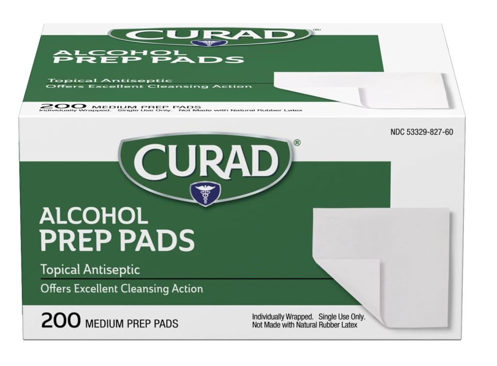Curad Alcohol Disinfectant Prep Pads 200-Pack for $4 - CUR45581RBIH