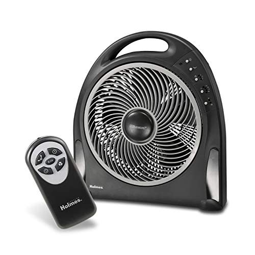 Holmes 12-Inch Fan | Blizzard Rotating Fan with Remote Control, Black ...