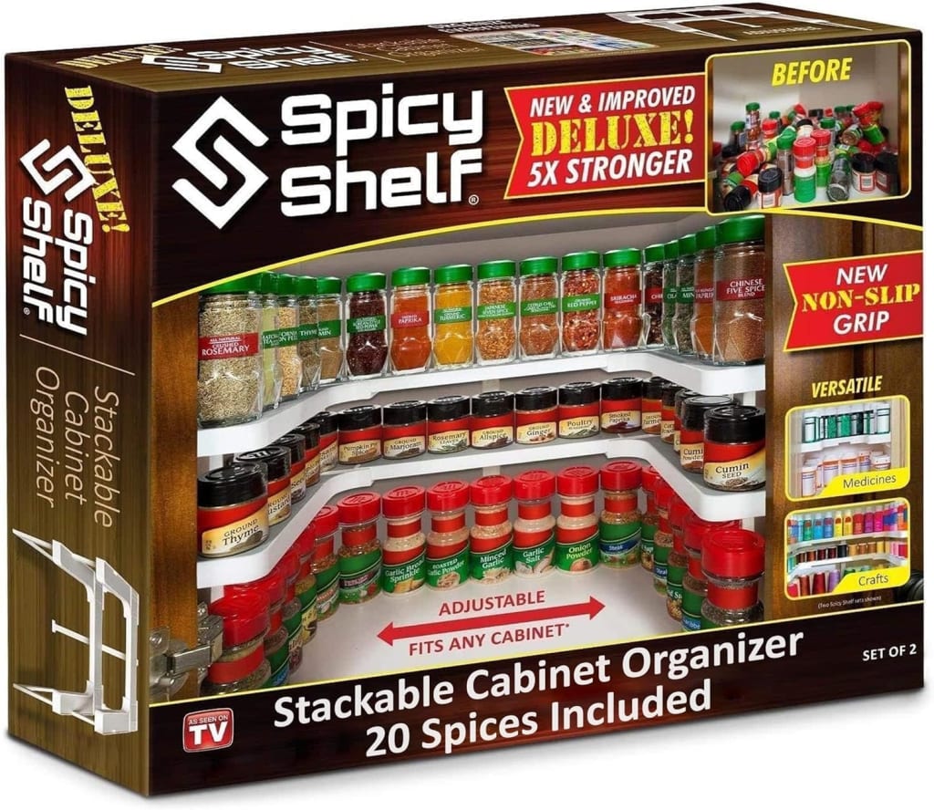 Spicy Shelf Deluxe Stackable Cabinet Organizer w/ Spices for $40 - SS20SP