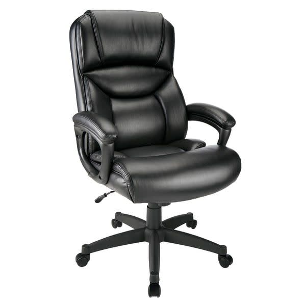 Realspace Fennington Bonded Leather High-Back Chair for $110 + 15% back ...